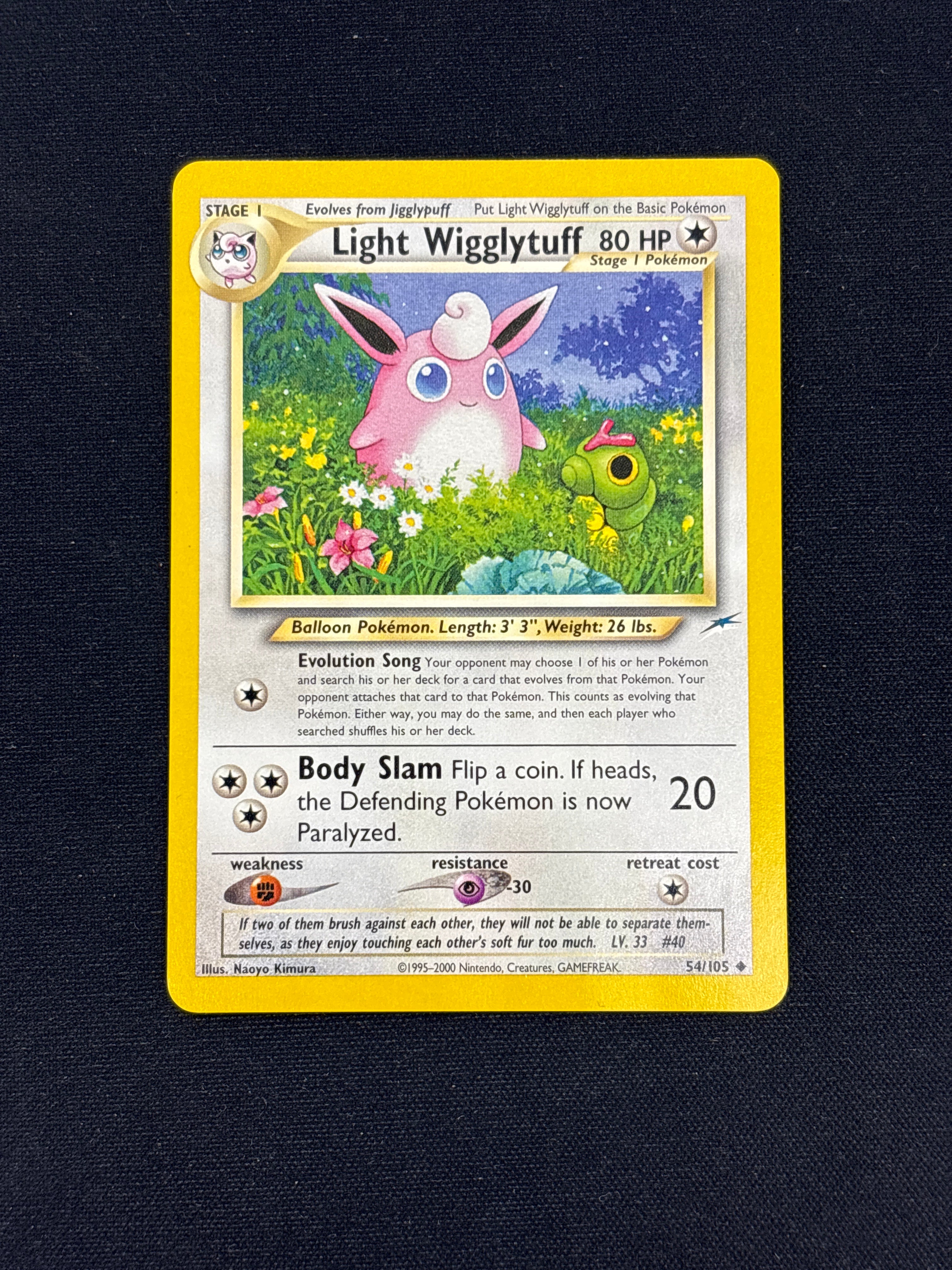 Auction Lot 137: Light Wigglytuff Pokemon Neo Destiny Card Conditions