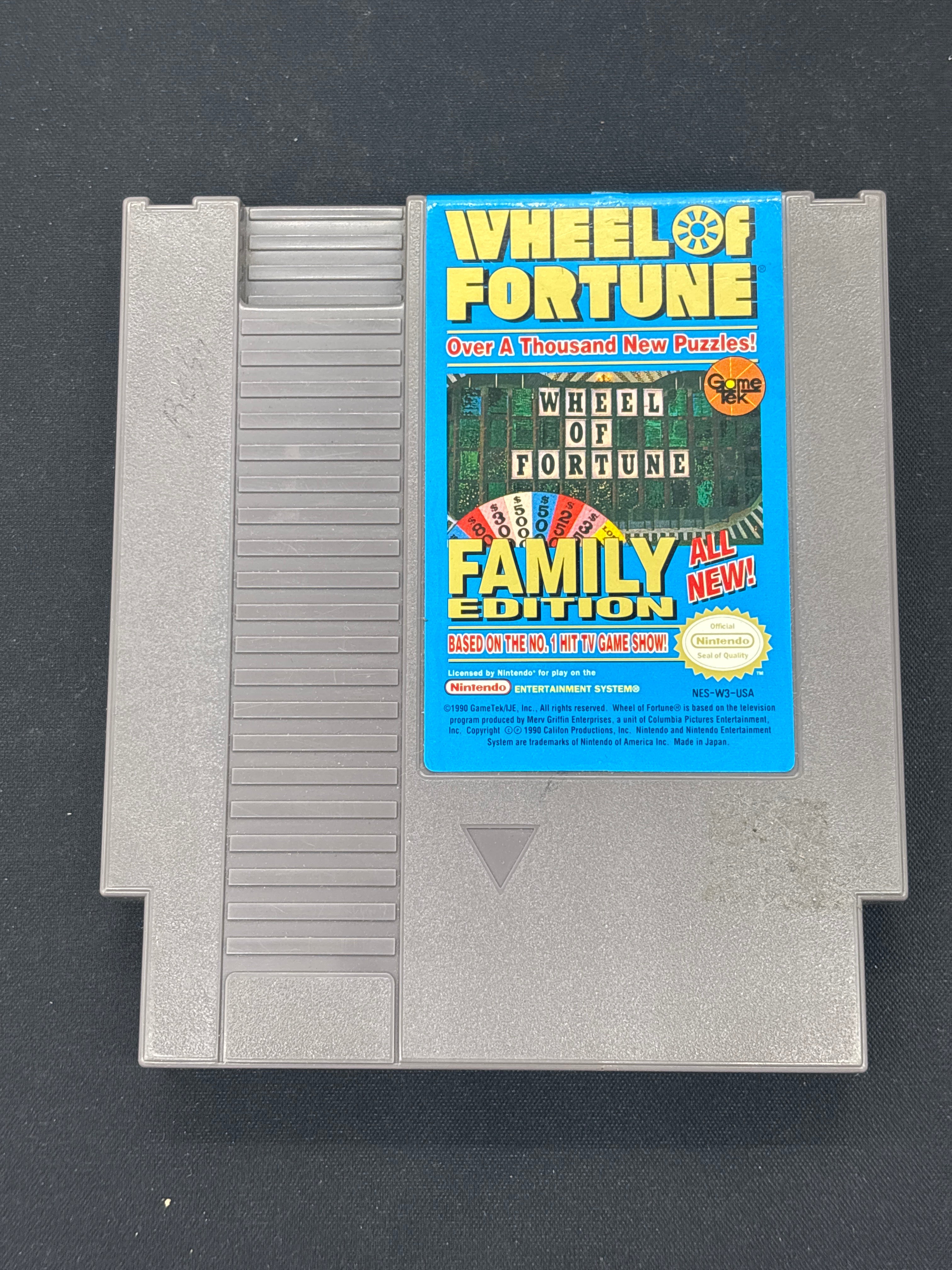 Auction Lot 151: Nintendo NES Wheel of Fortune Family Edition Cartridg