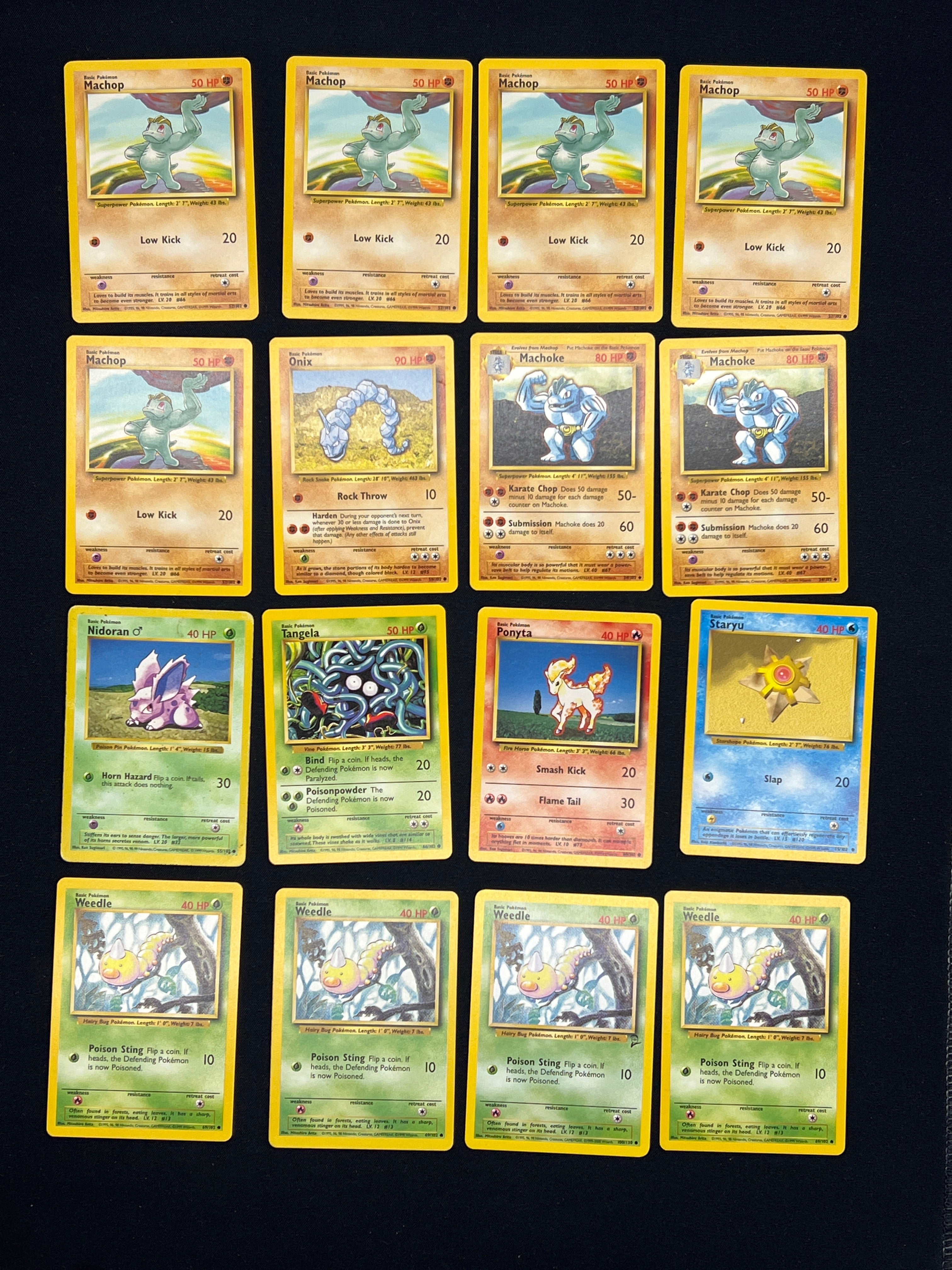 Auction Lot 190: Pokemon Cards Base Set Common Uncommon Lot of 16 Cond