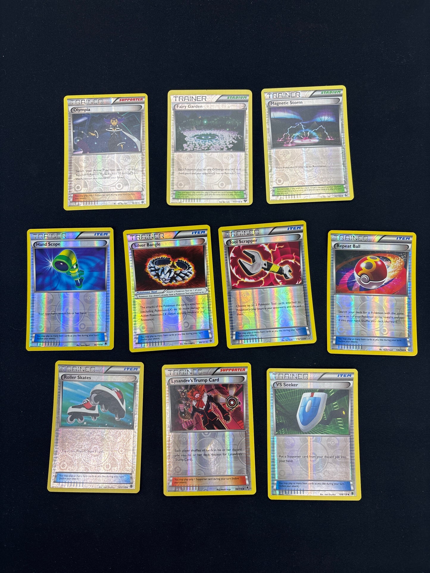 Auction Lot 49: Pokemon Mid Era Holo Trainer Card Lot 1 Conditions Var