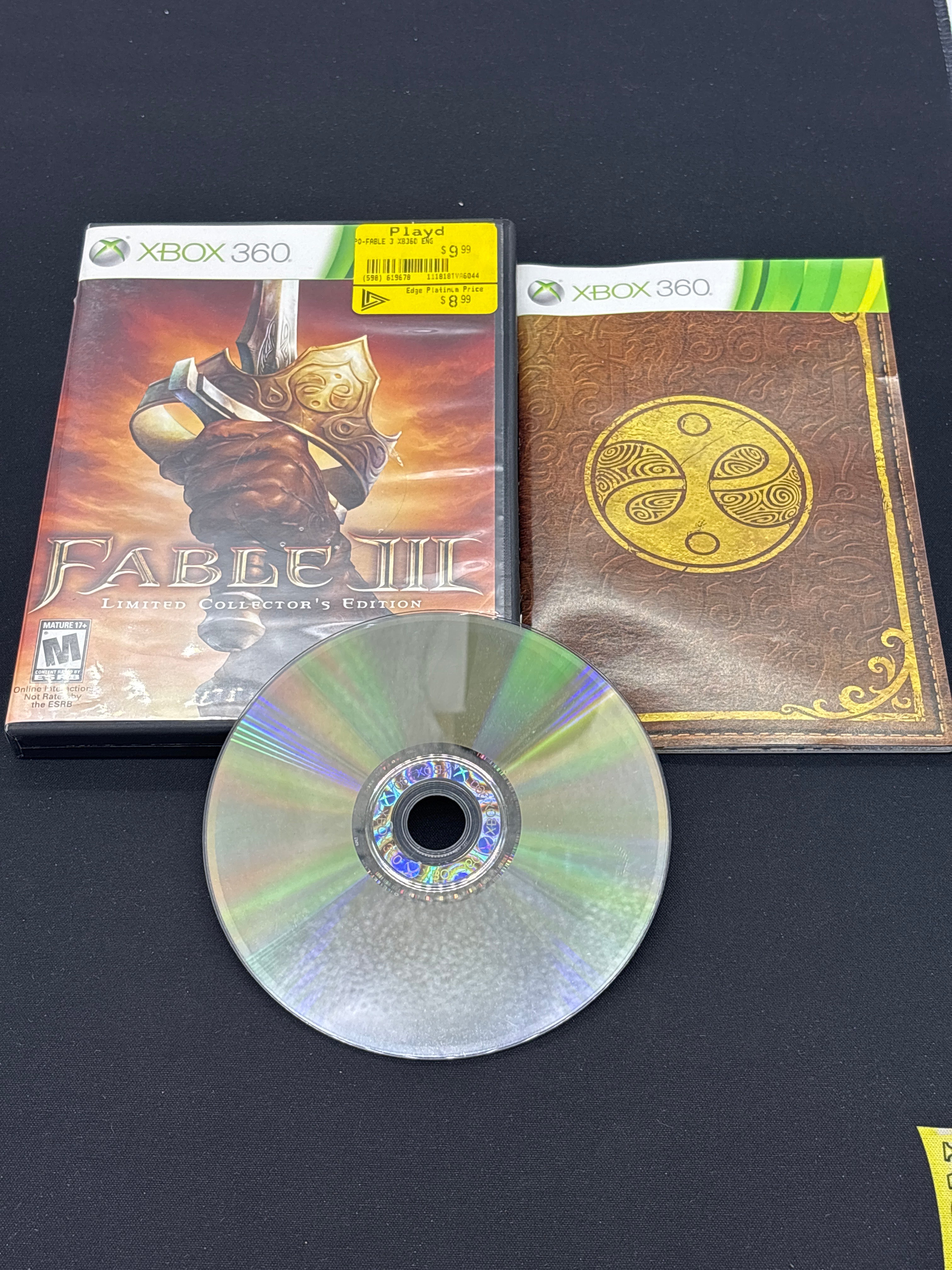 Auction Lot 102: XBOX 360 Fable 3 Limited Collectors Edition with Case
